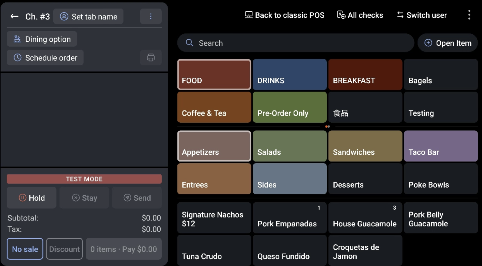 Configure Hidden Menus