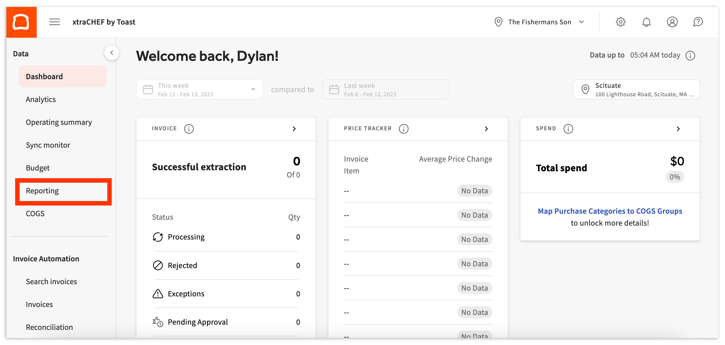 xtraCHEF: Reporting 101