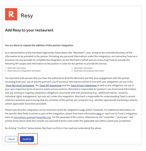 Get Started With the Resy Integration