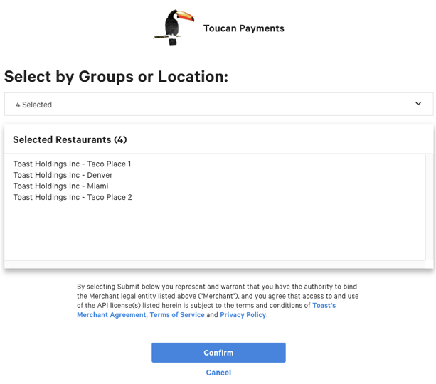 Add or Remove an Integration With Toast Partner Connect