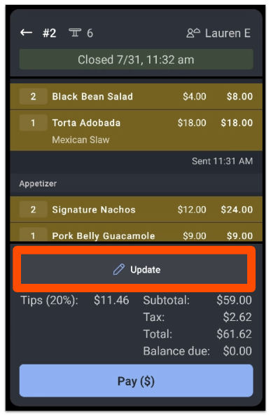 Adjust Credit Card Payments