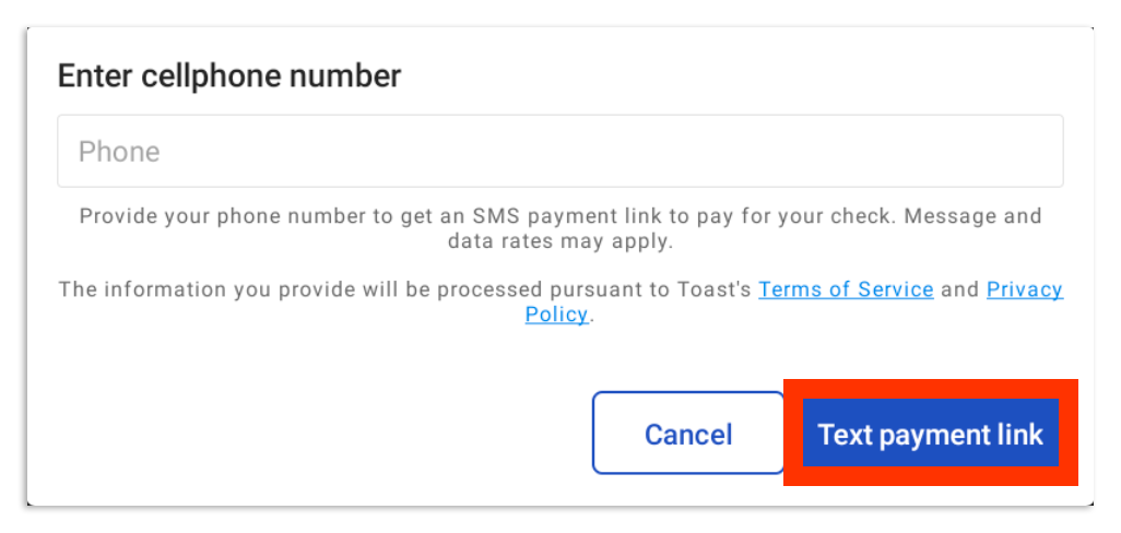 Use Text to Pay (Pay at a Distance)