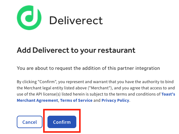 Get Started with Deliverect Integration
