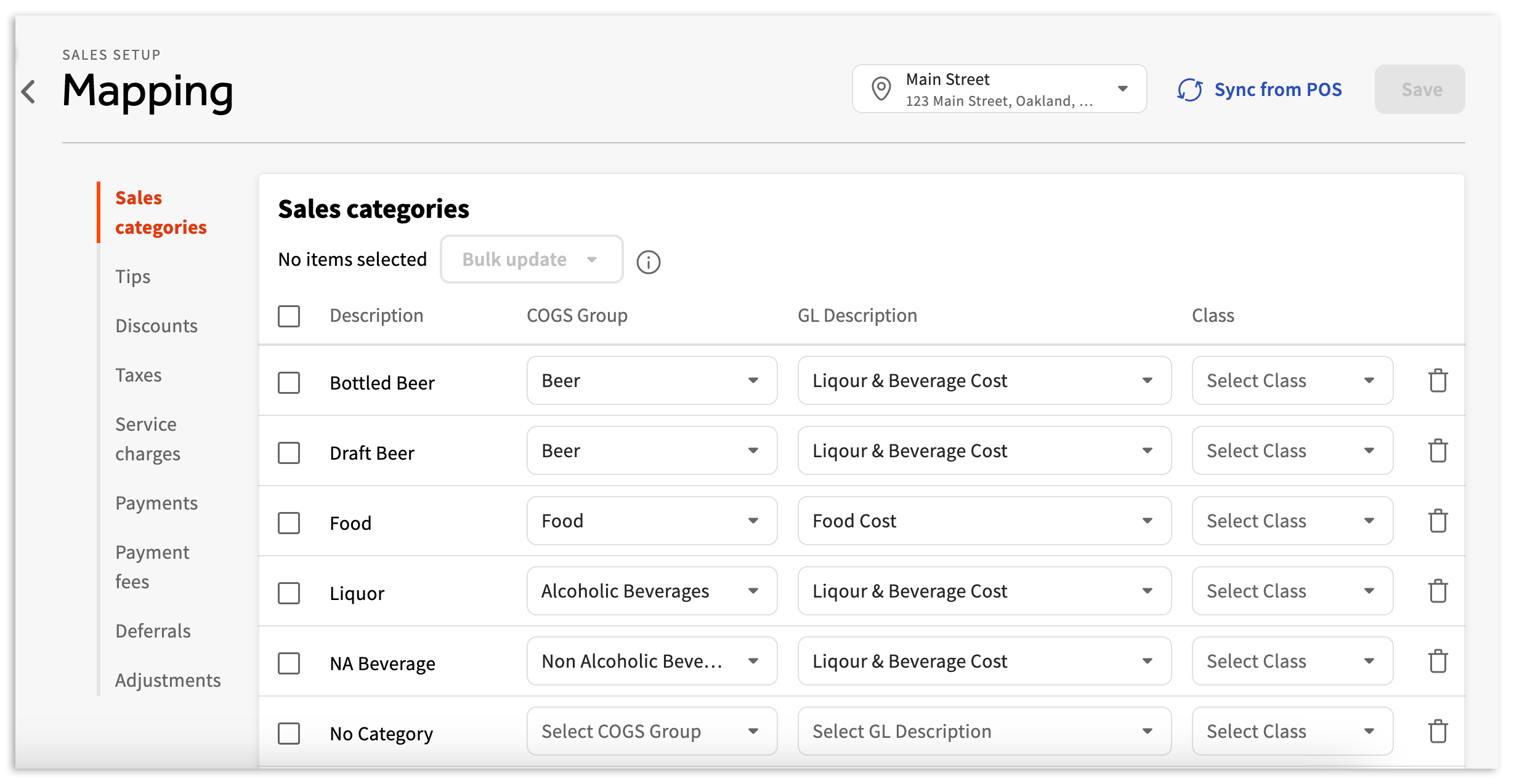 xtraCHEF: Sales Setup
