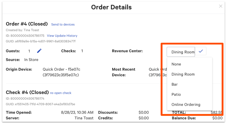 Create and Assign Revenue Centers