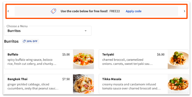 Set Up a Discount Code for Online Orders