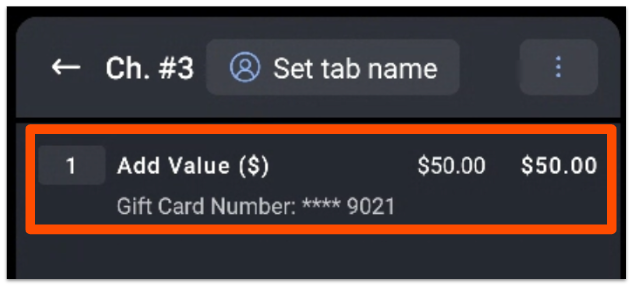 Check or Adjust a Gift Card Balance