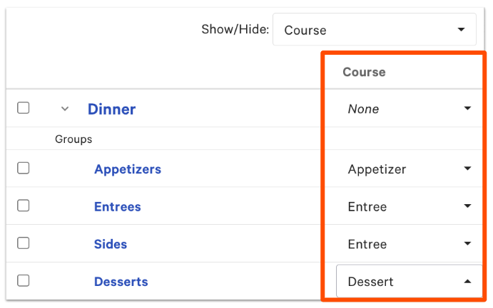 Manage Course Firing Options