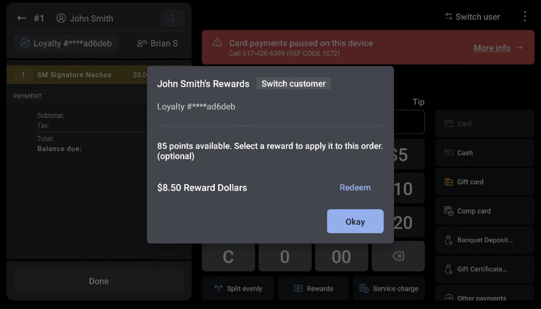 Get Help With Redeeming Points on Toast Loyalty
