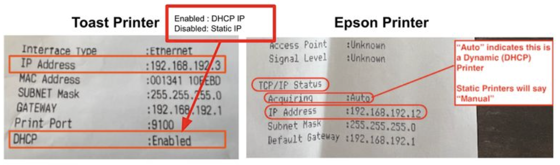 Printer Setup in Toast Web