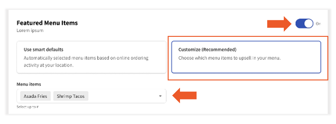 Toast Online Ordering Pro: Menu Page Configuration