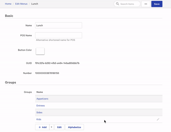Create and Manage Menus, Menu Groups, and Subgroups