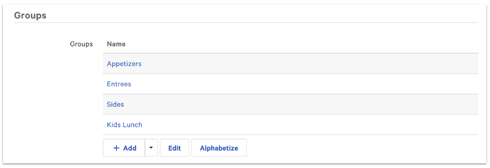 Create and Manage Menus, Menu Groups, and Subgroups
