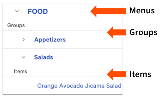 Create and Manage Menus, Menu Groups, and Subgroups