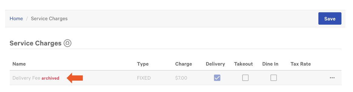 Customize Service Charges and Mandatory Gratuity