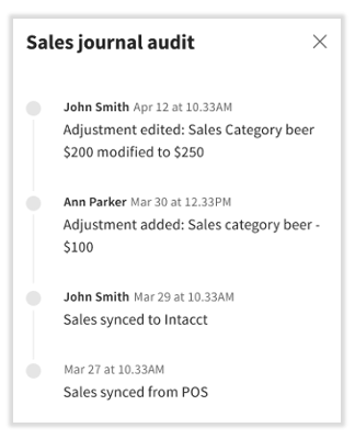 xtraCHEF: Sync Sales Journal Entries to Intacct