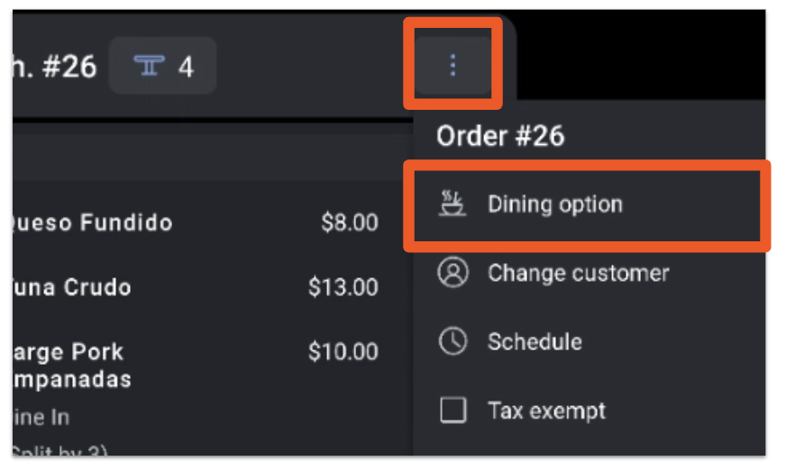 Edit Existing Orders on the POS
