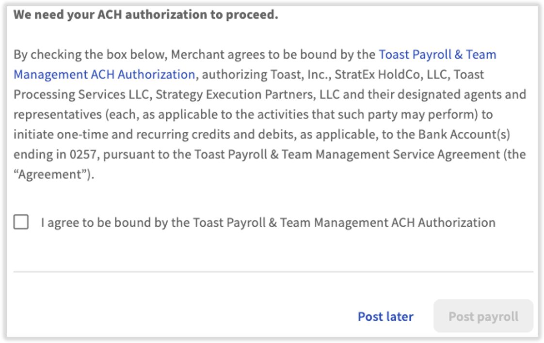 Toast Payroll: Process Payroll FAQ