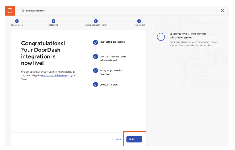Get Started with the DoorDash Integration