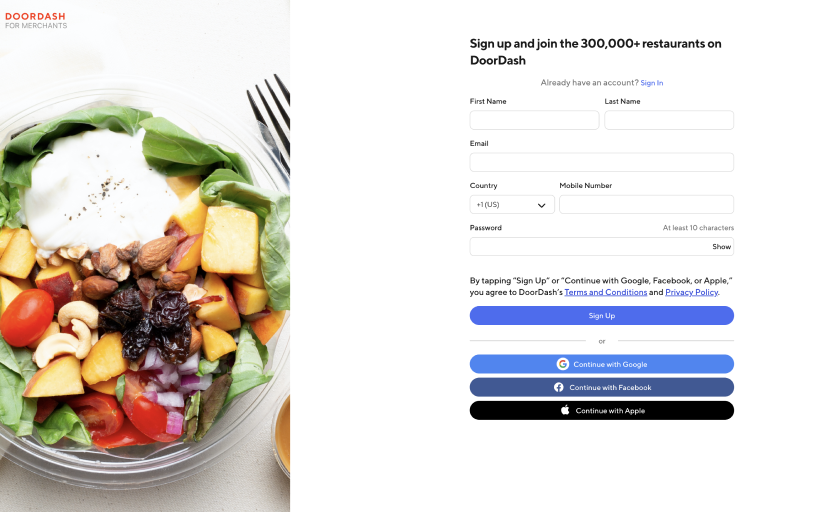 Get Started with the DoorDash Integration