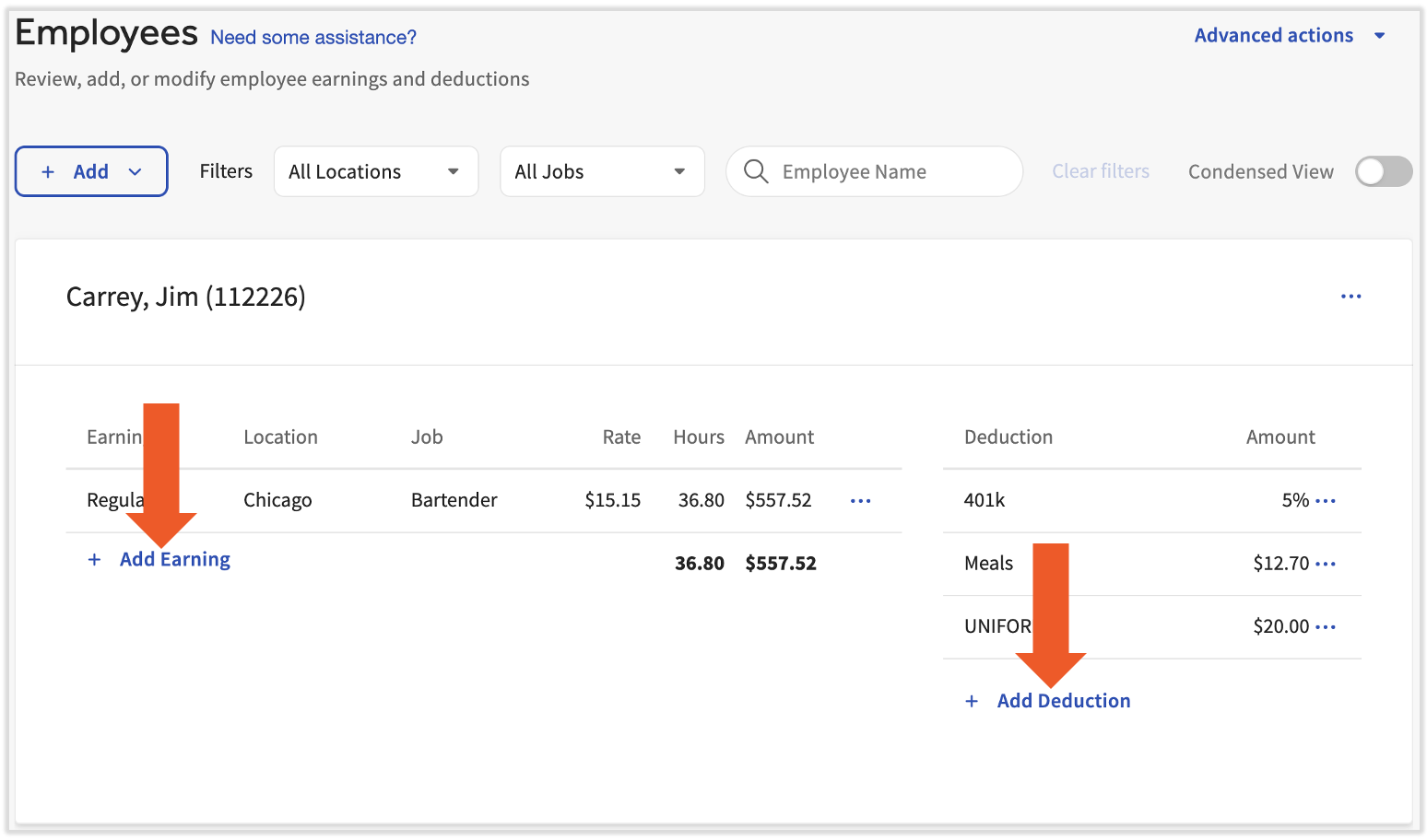 Toast Payroll: Employee Step