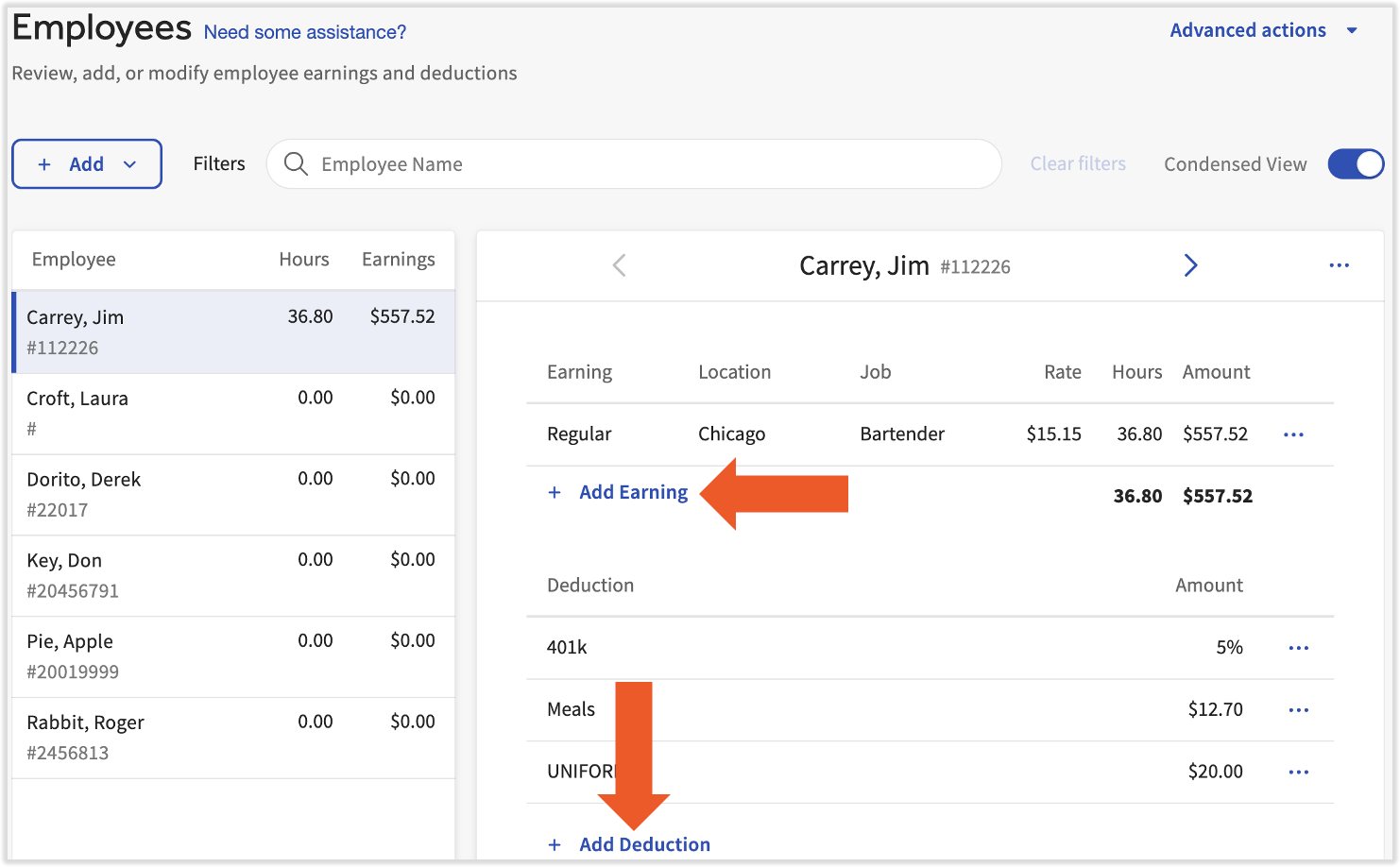 Toast Payroll: Employee Step