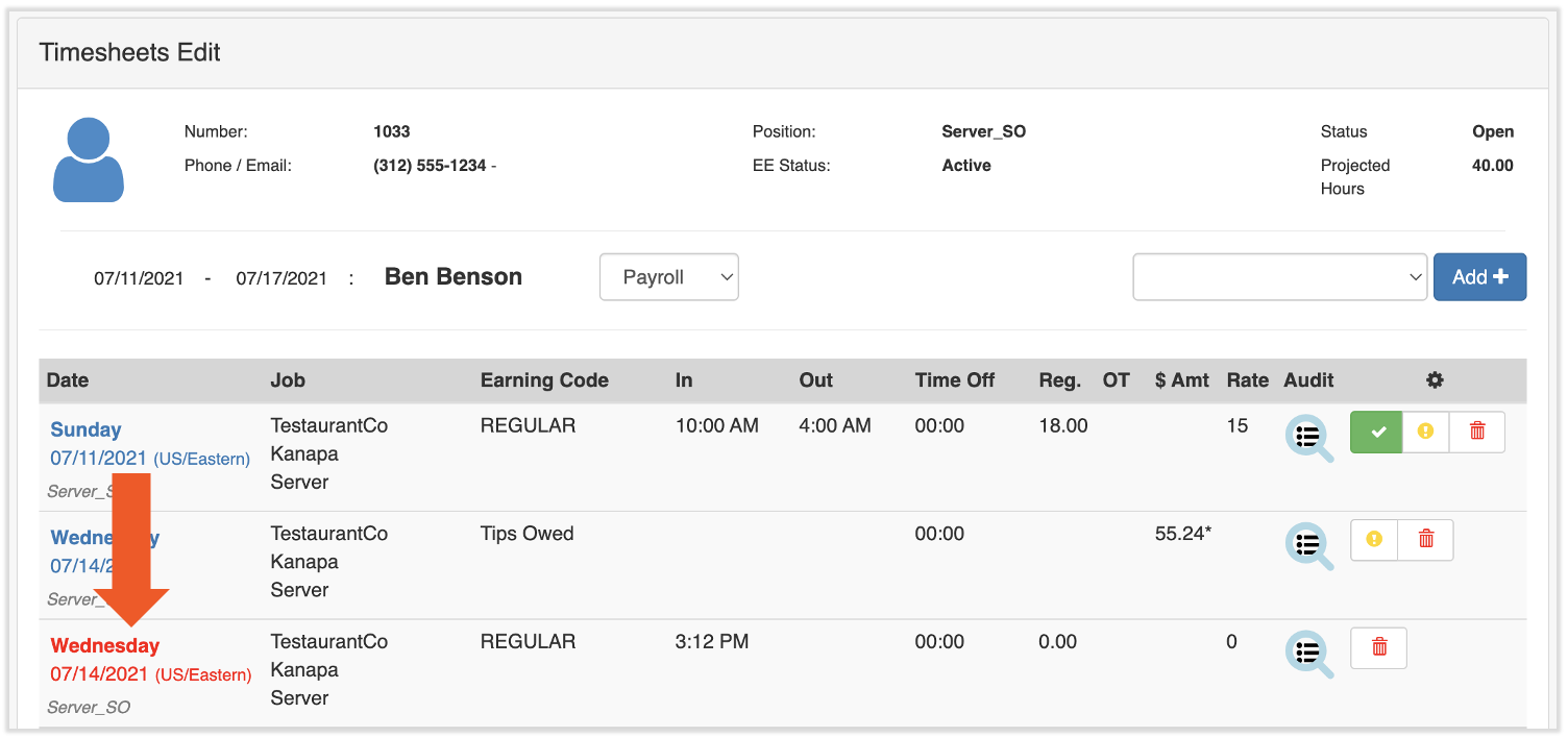 Toast Payroll: Managing Timesheets