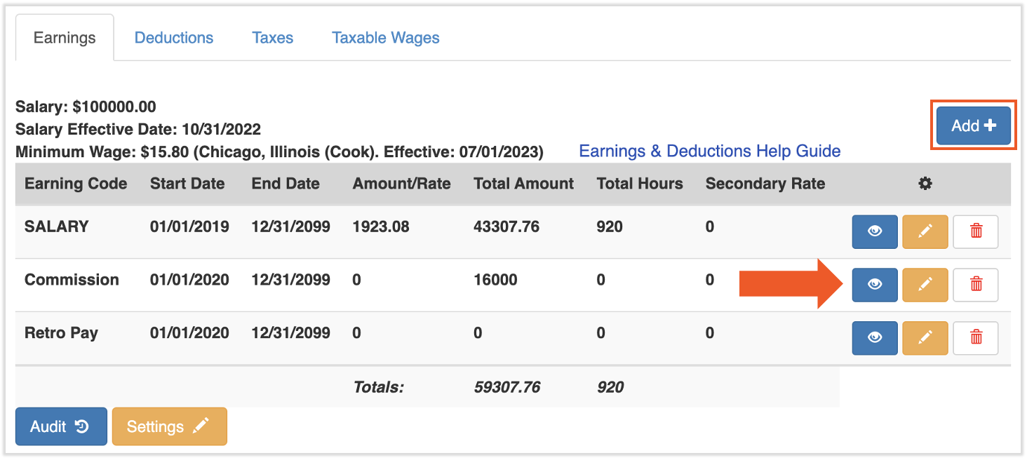 Toast Payroll: Adding or Editing Earnings & Deductions
