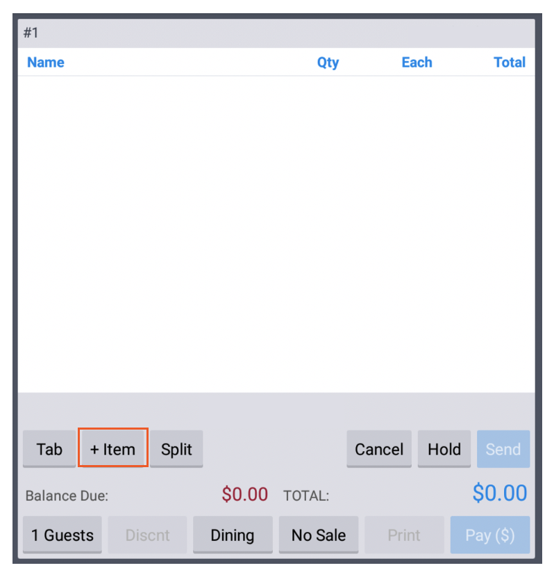 Creating an Open Item or Open Priced Menu Item
