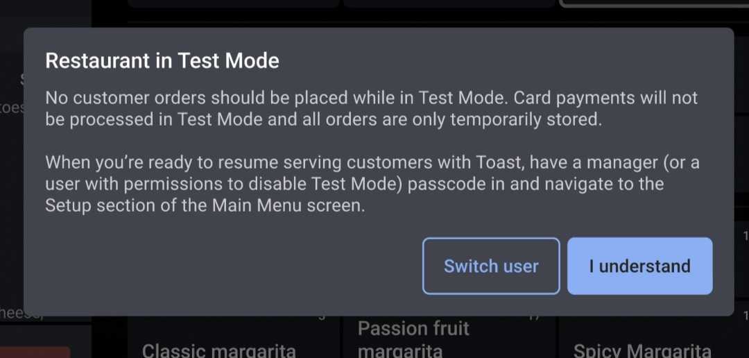 Test Mode Overview