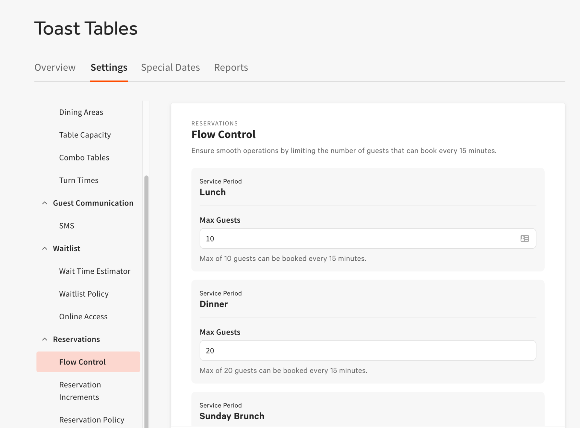 Get Started: Toast Tables