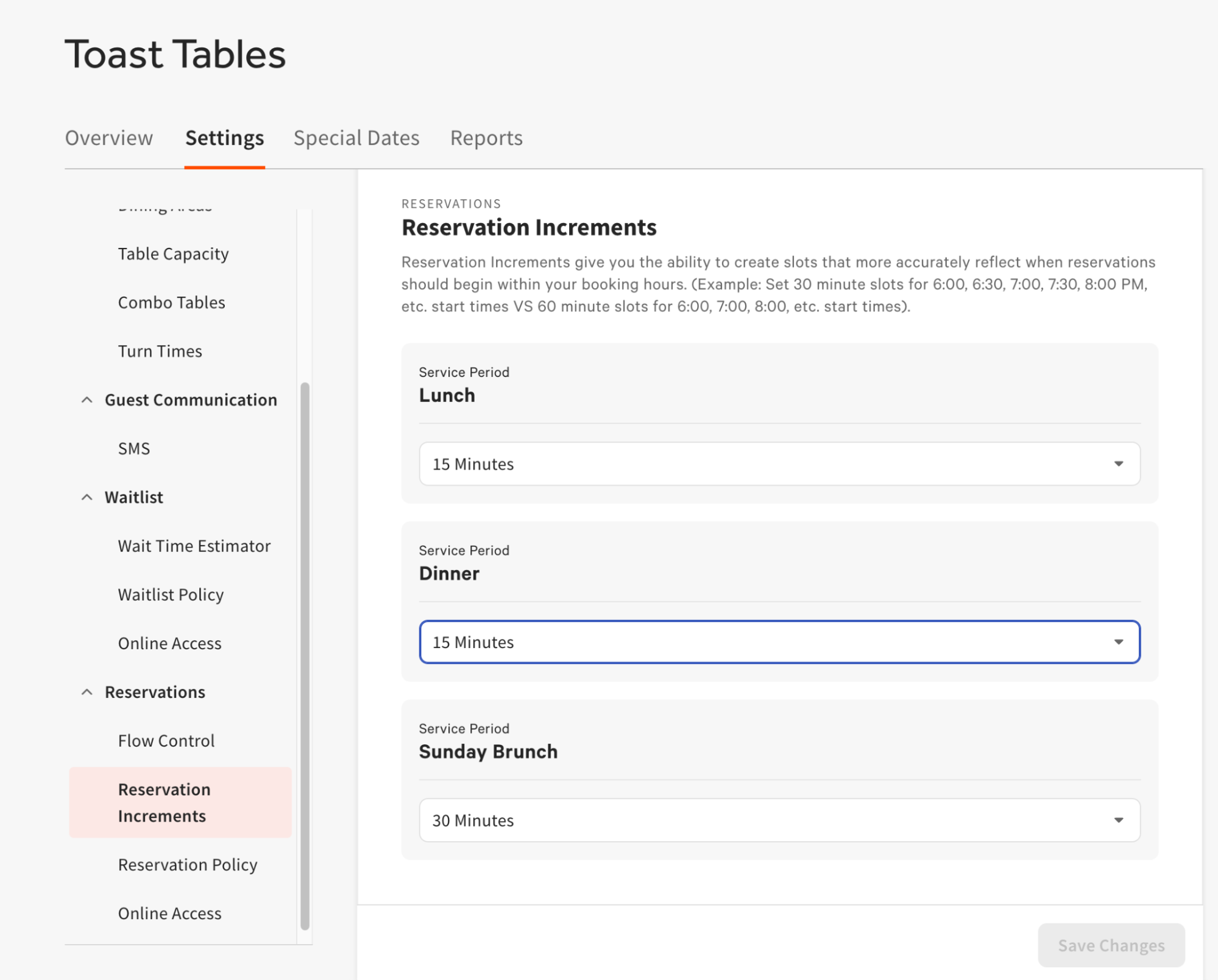 Get Started: Toast Tables