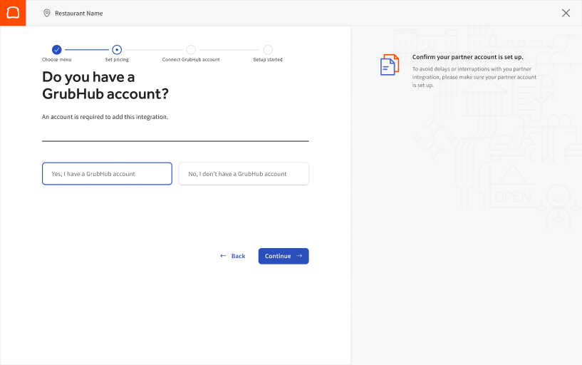 Getting Started: Grubhub Integration