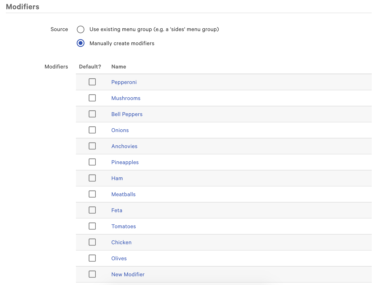 Setting Up & Using Menu Modifier Pricing Features for Your Menu