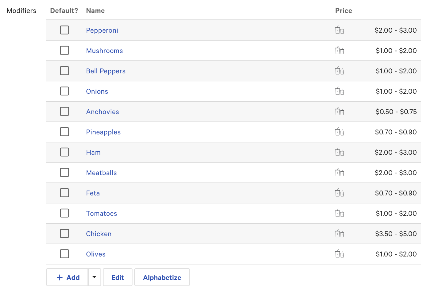 Setting Up & Using Menu Modifier Pricing Features for Your Menu