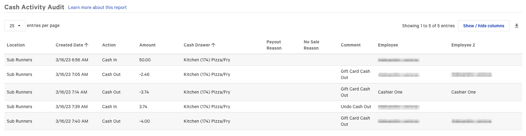 Cash Out the Remaining Balance of a Gift Card