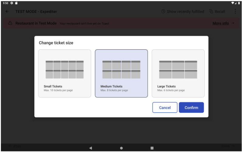 KDS Grid View Overview