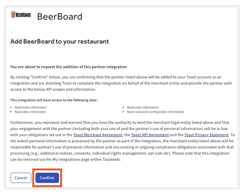 Getting Started with the BeerBoard Integration