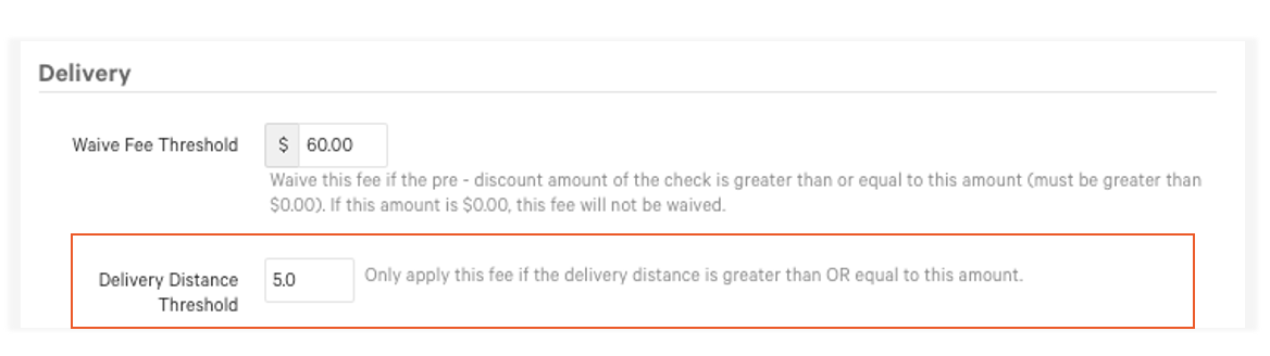 Configure Delivery Fees Using Your Own Drivers