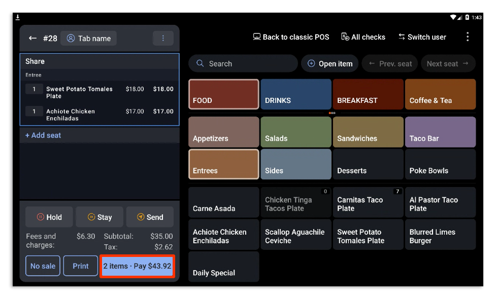 Use Total Item Quantity Count