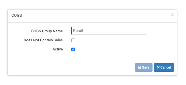 xtraCHEF: Add and Edit COGS Groups