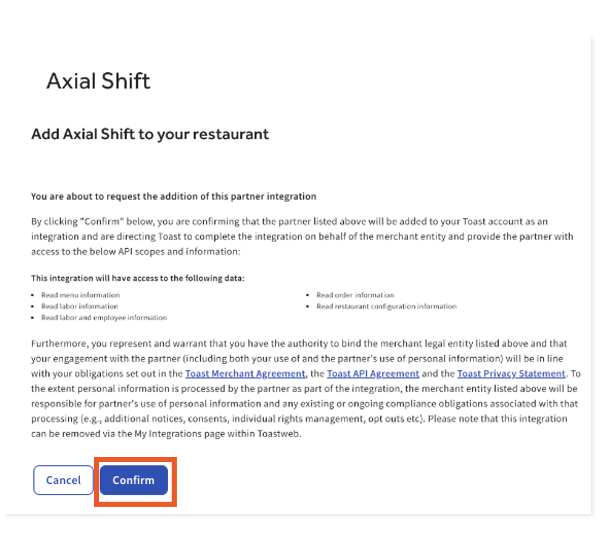 Getting Started with the Axial Shift Integration