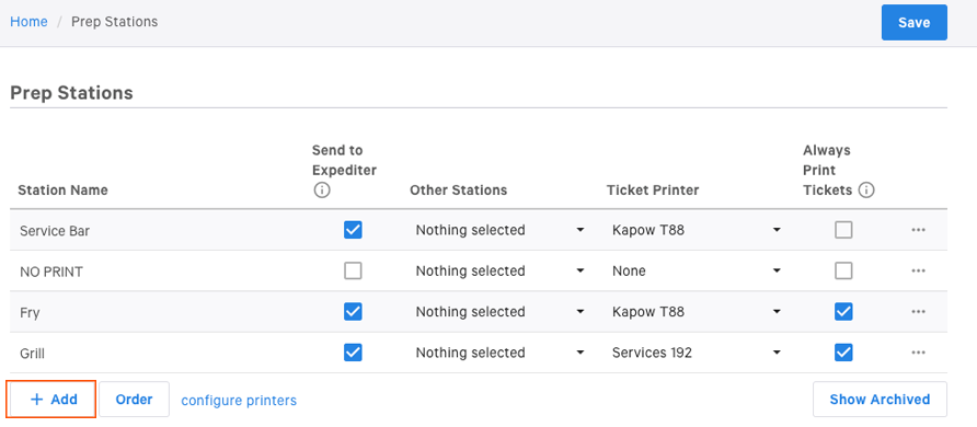 Prep Stations Basics