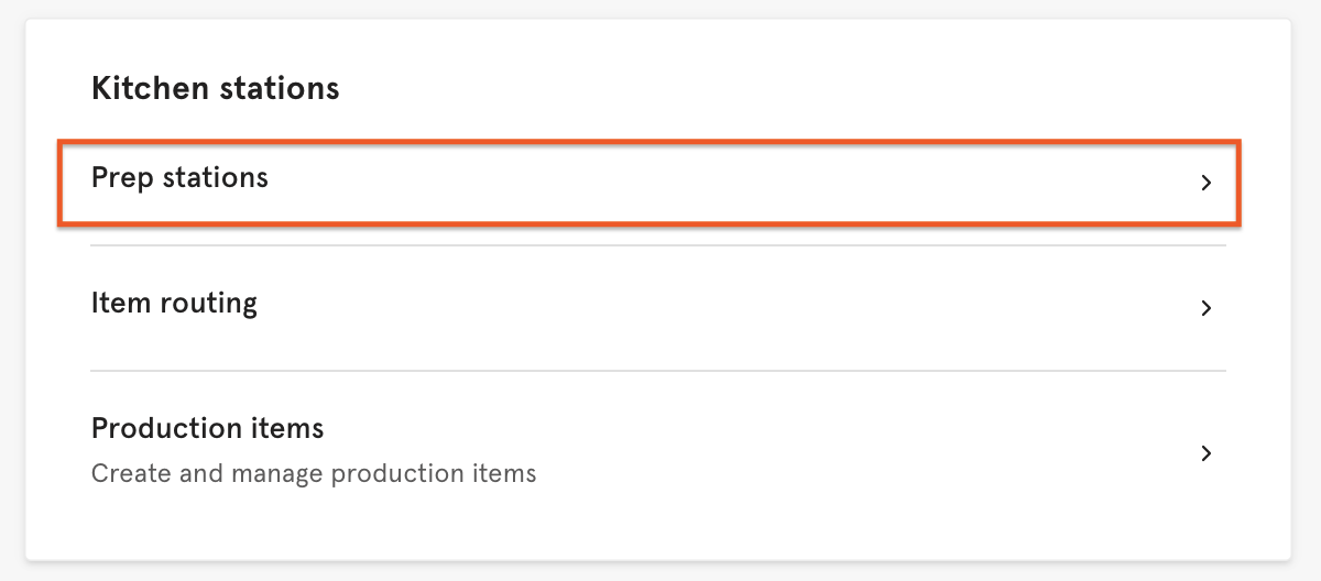 Prep Stations Basics