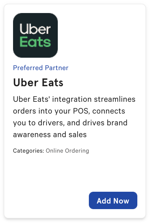 Getting Started: Uber Eats Integration