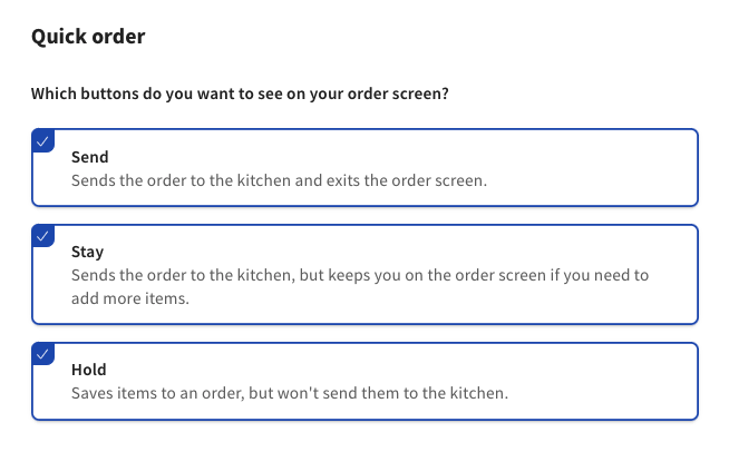 Differences Between the Send, Stay and Hold Buttons
