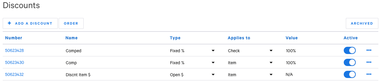 Configuring Discounts