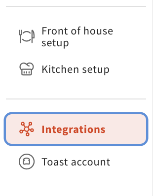 Adding or Removing an Integration with Toast Partner Connect
