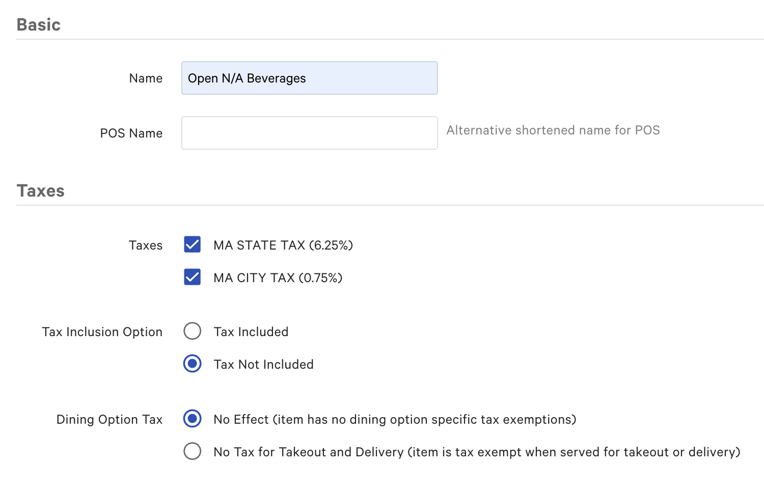Creating an Open Item or Open Priced Menu Item