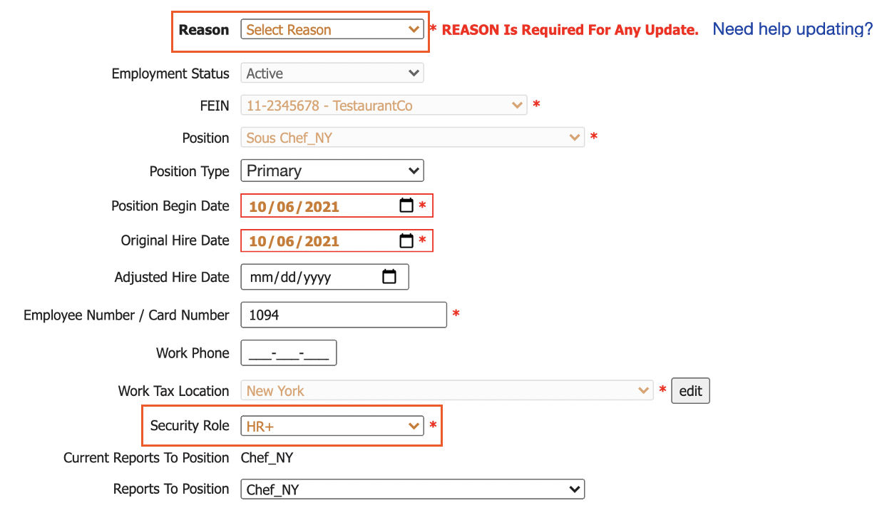 Toast Payroll: Security Roles